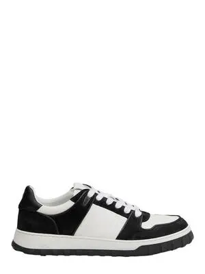 Ami Logo Embossed Low-top Sneakers - White/black