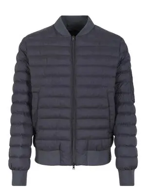 Herno Quilted Bomber Down Jacket - Black