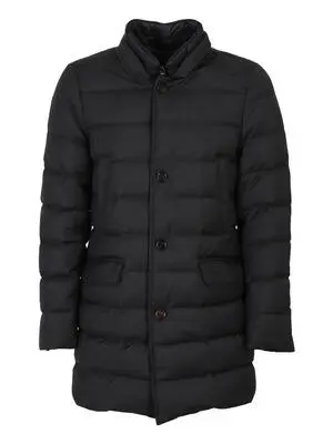 MOORER Feather-down Padded Coat - Black