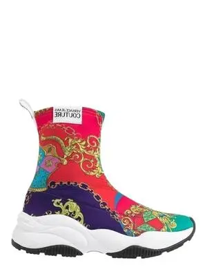 Versace Baroque Printed High Top Sneakers - Multicolor
