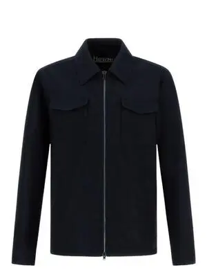 Herno 3-layer Denim Effect Shacket - Dark Blue