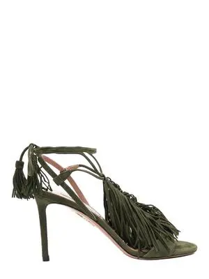 AQUAZZURA Tassel Detail High-heeled Sandals - Green