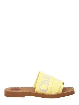 Chloé Woody Flat Mules - Yellow