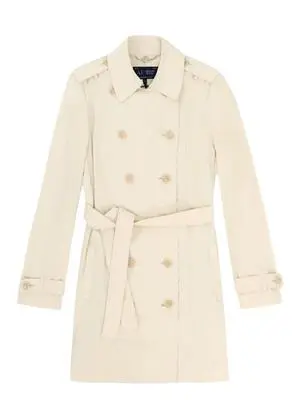 Emporio Armani Double-breasted Medium Long Windbreaker - White