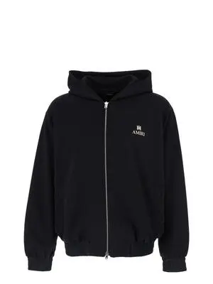 Amiri Ma Logo Zipped Hoodie - Black