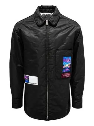 VALENTINO Valentino Graphic Printed Quilted Zip Jacket