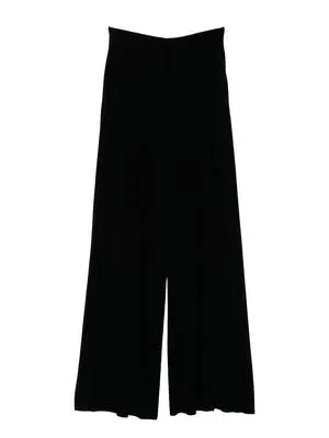 Max Mara Pleated Wide-leg Trousers - Black
