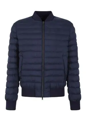 Herno Quilted Bomber Down Jacket - Blue