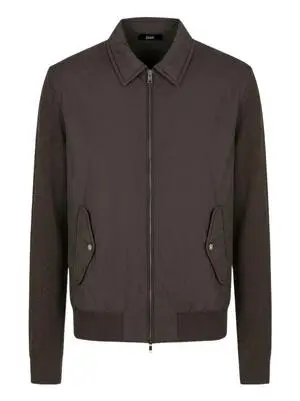 Herno Paneled Jacket With Zip Closure - Black