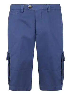Brunello Cucinelli Knee Length Cargo Shorts - Blue