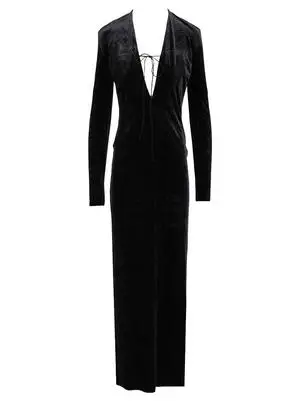 AMAZUIN Lara Velvet Dress - Black