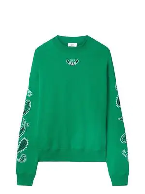 Off-White Bandana Arrow Crewneck Sweatshirt - Green