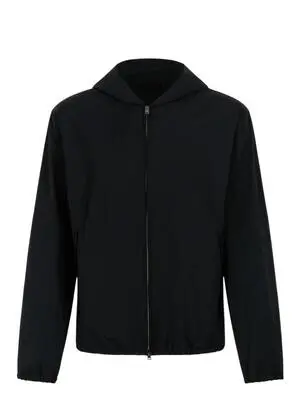 Herno Hooded Zip-up Jacket - Black