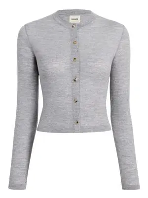 Khaite Button-front Wool-blend Cardigan - Gray