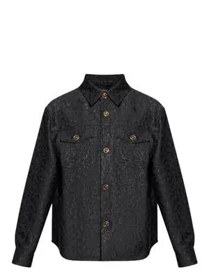 VERSACE Leopard-print Long-sleeve Shirt