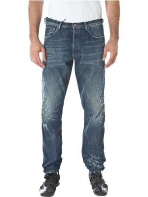 Emporio Armani Distressed Logo Denim - Blue