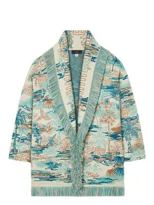 Alanui Lost In The Blue Belted Cardigan - Multicolor