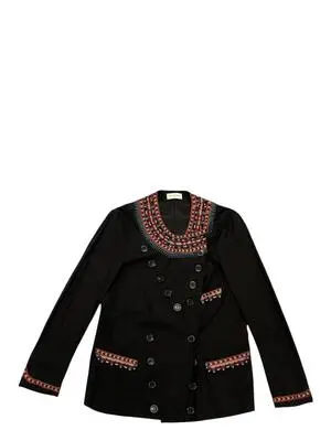 Dries Van Noten Double-breasted Embellished Suit Jacket - Black