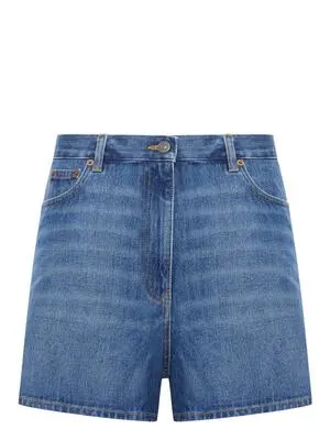 Valentino Garavani Belt-loop Pocket Shorts - Blue