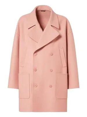 Fendi Double Breasted Pea Coat - Pale Pink