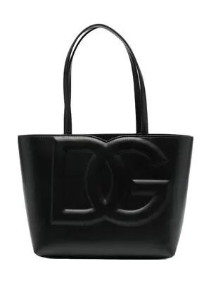 Dolce & Gabbana Dg Logo Embossed Small Tote Bag - Black