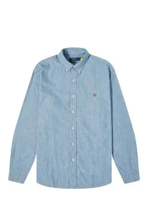 Polo Ralph Lauren Long Sleeve Linen Shirt - Blue