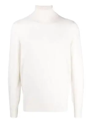 Brunello Cucinelli Cashmere Turtleneck Jumper - White
