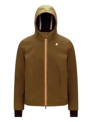 K-WAY Hooded Long Sleeve Casual Jacket - Brown