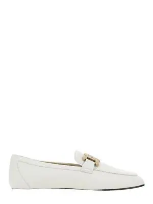 TOD'S Kate Chain Detailed Slip-on Loafers - White