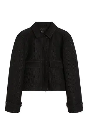 Max Mara Collared Cropped Jacket - Black