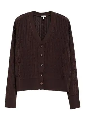 Loewe Loewe Cable Knit Buttoned Cardigan Black