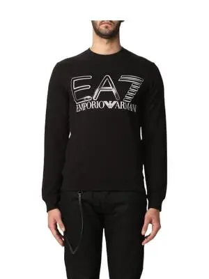 EA7 Logo-print Sweatshirt - Black