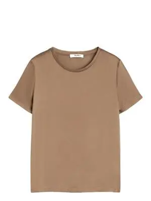 Max Mara Max Mara Rebby Crewneck Satin Top Brown