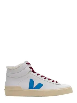 VEJA Leather High Top Sneakers With Logo Detailing - Gray