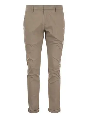 DONDUP Mid-rise Straight Leg Trousers - Gray