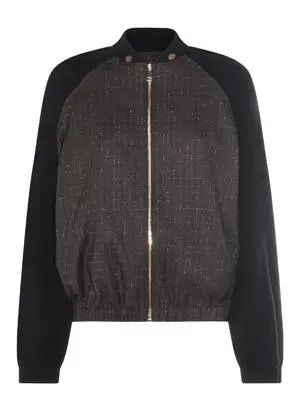 Fabiana Filippi Plaid Zip Jacket - Black