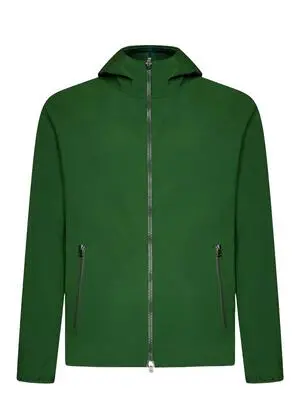 Herno Herno Hooded Jersey Zip-Up Jacket Green