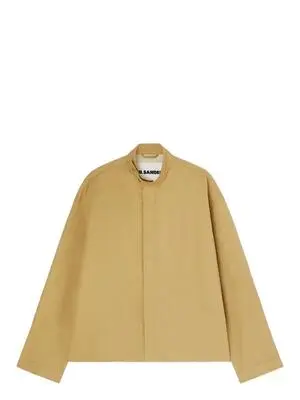 JIL SANDER Stand Collar Jacket With Snap Button Detailing - Nude