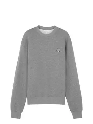 Maison Kitsuné Fox Head Patch Crewneck Sweatshirt - Gray