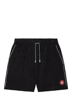 Casablanca Monogram Jacquard Towelling Shorts - Black