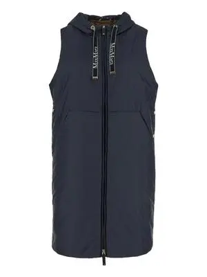 Max Mara Zip-up Drawstring Gilet - Black