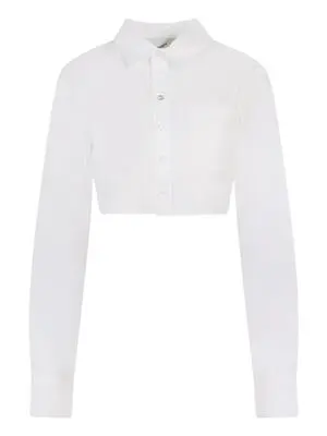 COPERNI Coperni Cropped Shirt With Buckle Cuffs