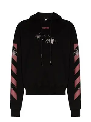 Off-White Arachno Oversized Hooded Sweatshirt - Black