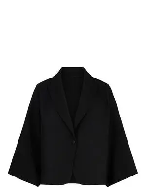 Max Mara Short Jacket With Cape Sleeves - Black