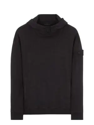 Stone Island Compass Patch Hoodie - Black