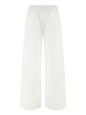 Dsquared2 Logo Patch Wide Leg Trousers - White