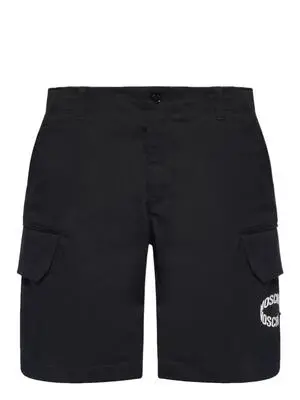 Moschino Print Cargo Shorts - Black