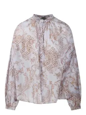 FORTE_FORTE Printed Shirt - Gray
