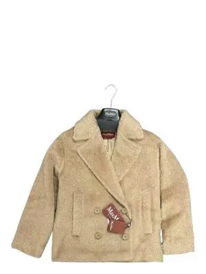 Max Mara Long Sleeve Short Coat With Button Detail - Nude