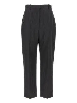 Alexander McQueen Straight-leg Pinstripe Tailored Pants - Black